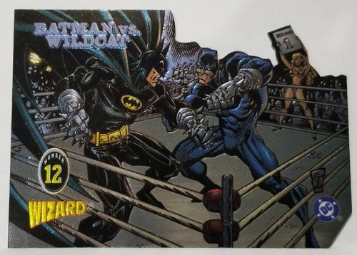 BATMAN vs WILDCAT 1996 Wizard Die Cut Chromium Series 4 Promo Card #12 ...