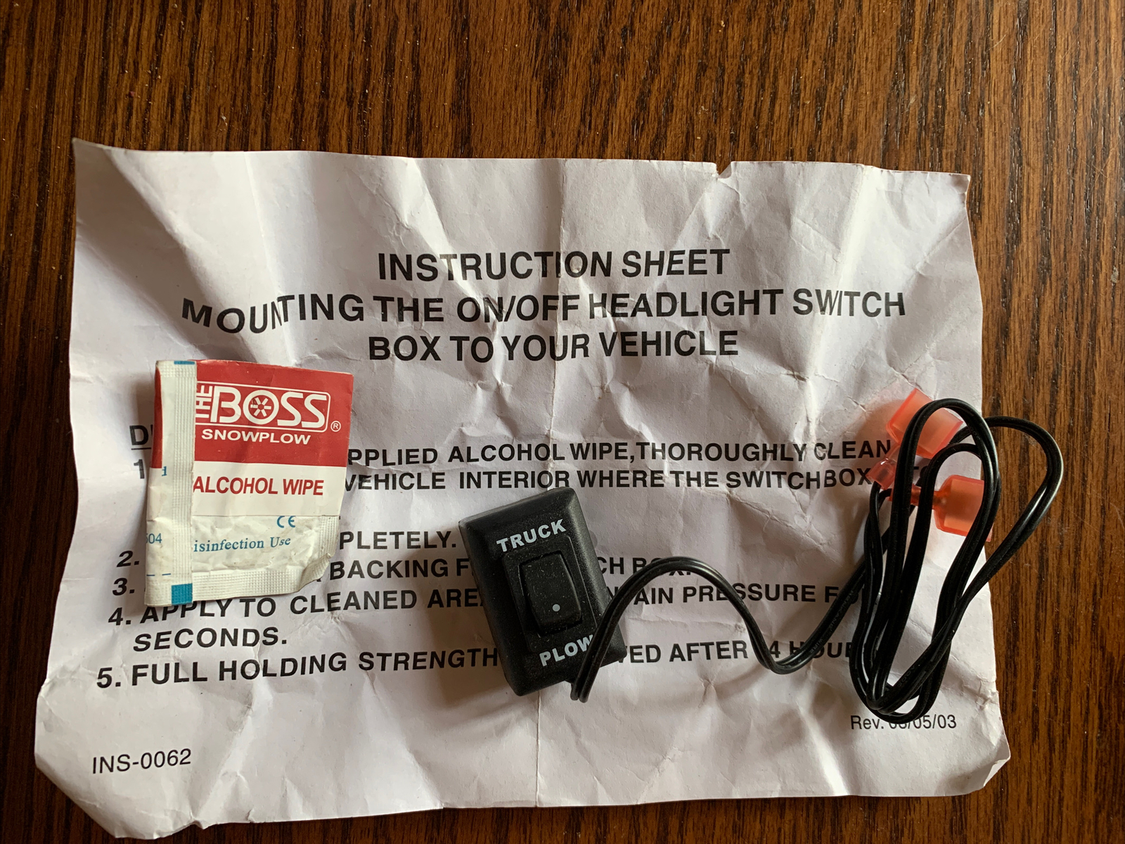 Boss Snow Plow Rocker Light Switch MSC04747 for Rt3 Smart Hitch 2 Plows ...