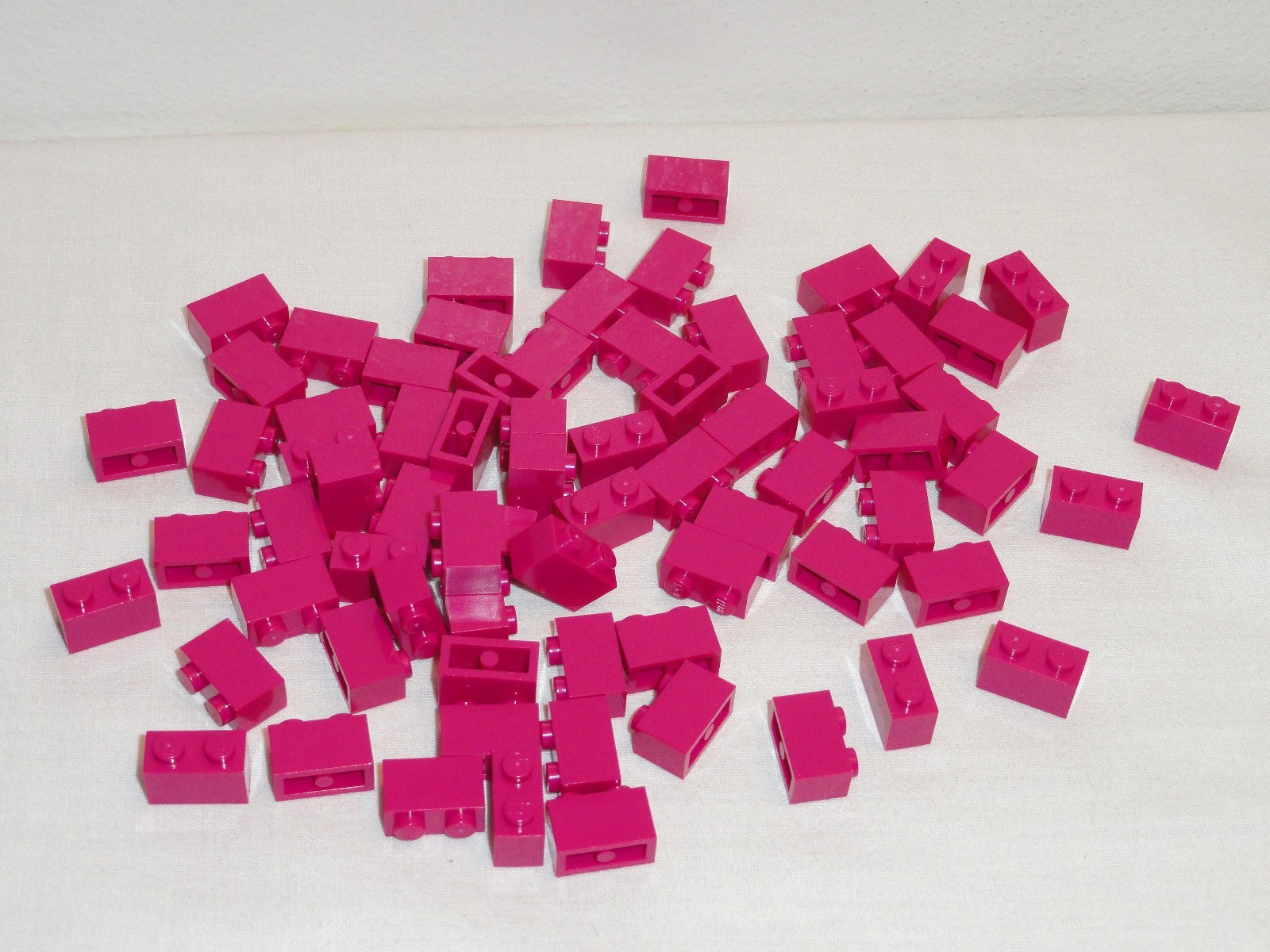 NEW LEGO Magenta 1X2 Bricks Lot of 50 Pieces 3004 Bright Reddish Violet ...