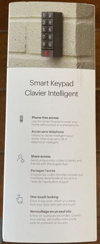 August Wi-Fi Smart Lock With Smart Keypad/Padlock Matte Black | eBay