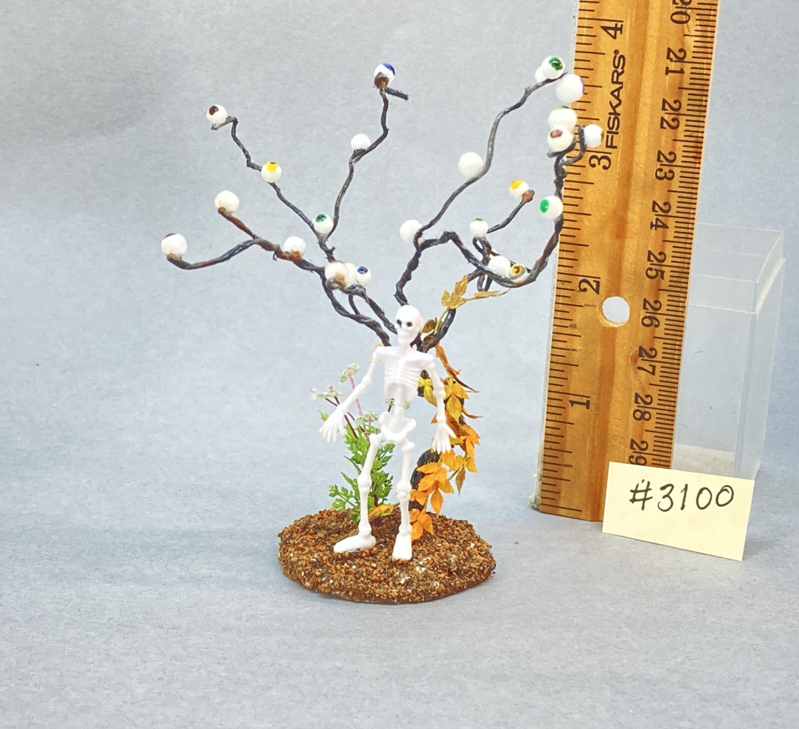 Dollhouse miniature 1/12th scale eyeball tree with skeleton, hemlock ...