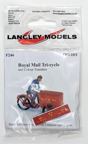 Royal Mail Tri-Cycle and box including transfers OO Scale Langley F246 ...