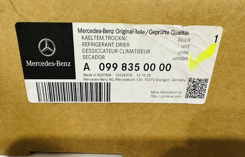 A0998350000 OEM A/C Receiver Drier / Desiccant Element - Mercedes-Benz ...
