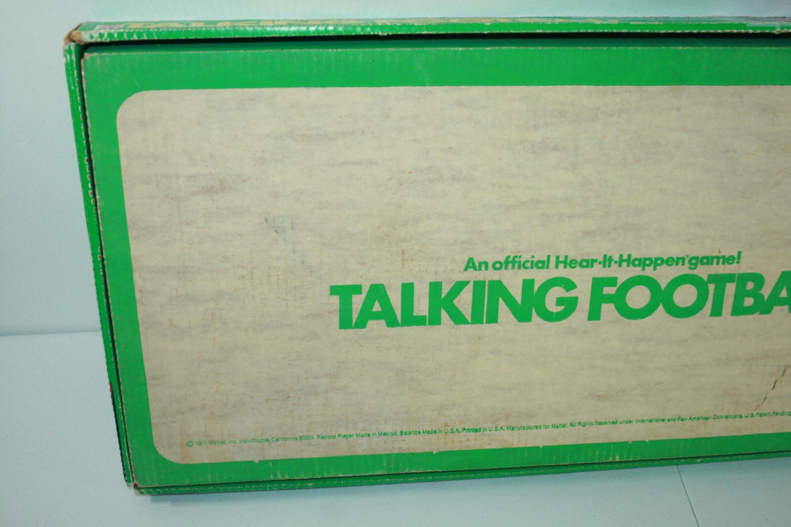 Vintage 1971 Mattel Talking Football Board Game READ DESCRIPTION | eBay