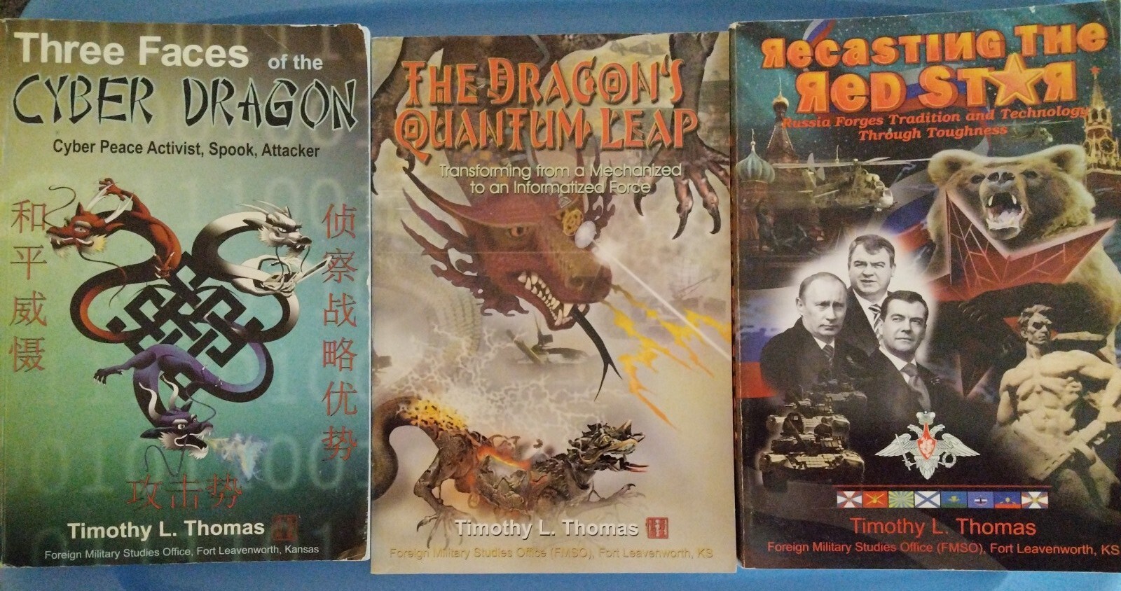 3 Timothy L Thomas Books Cyber Dragon Quantum Leap Recasting The Red ...