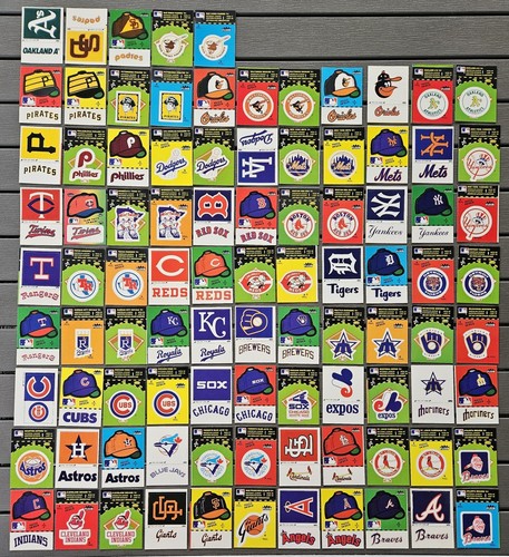 Lot of (99) 1981 1982 Fleer MLB Baseball Sticker Cards Puzzle on backs ...