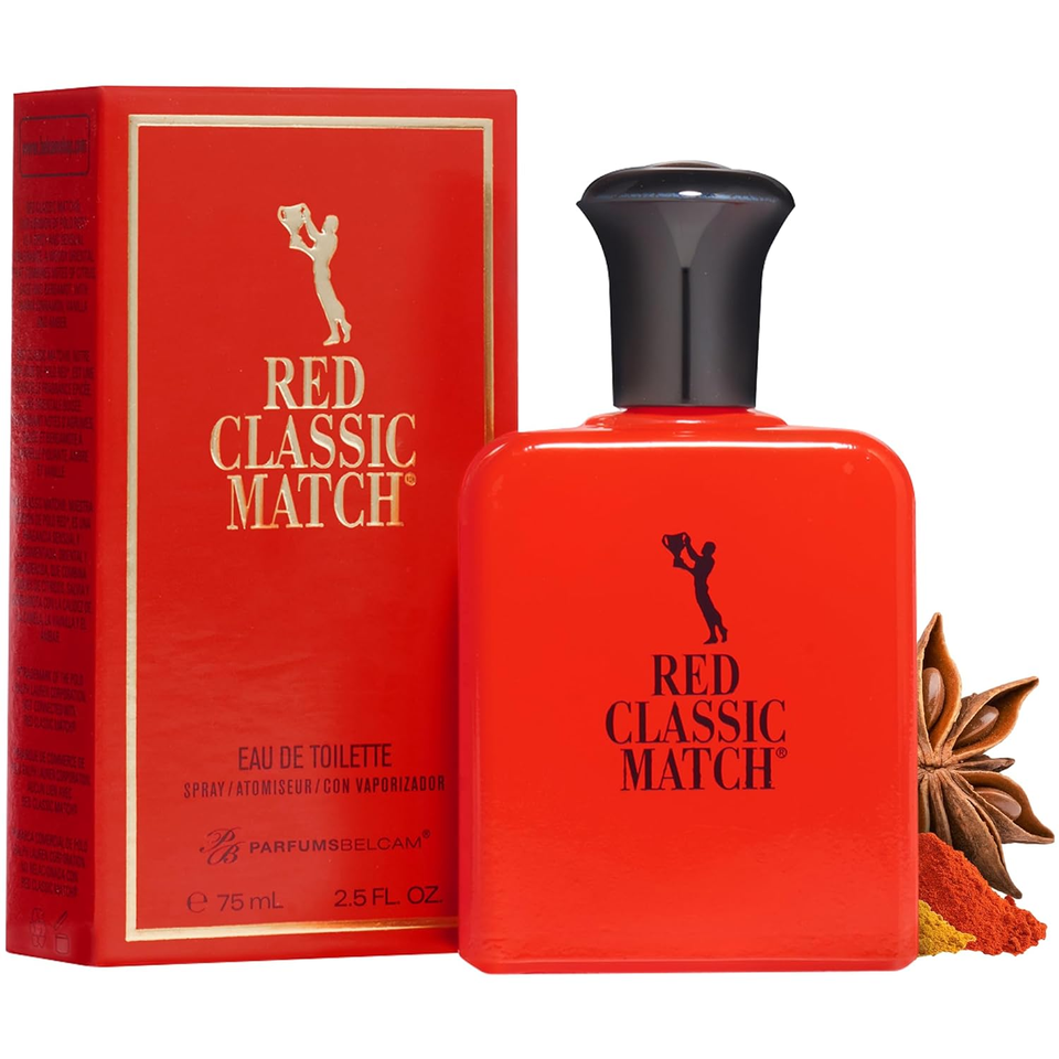 Red Classic Match Eau De Toilette – Spicy Woody Amber Fragrance for Men ...