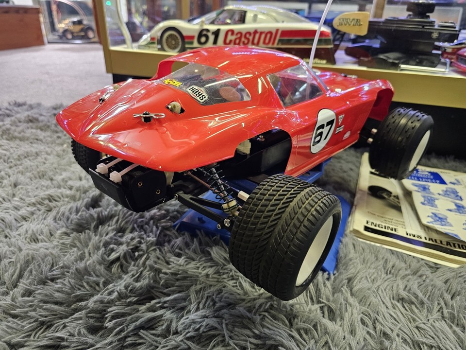 Vintage Associated RC10GT Restored Custom Corvette Nitro Gas Black Tub ...