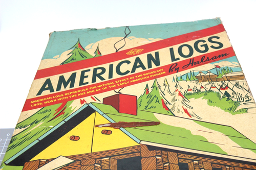 Vintage Halsam American Logs Large Building Set W/ Box | eBay