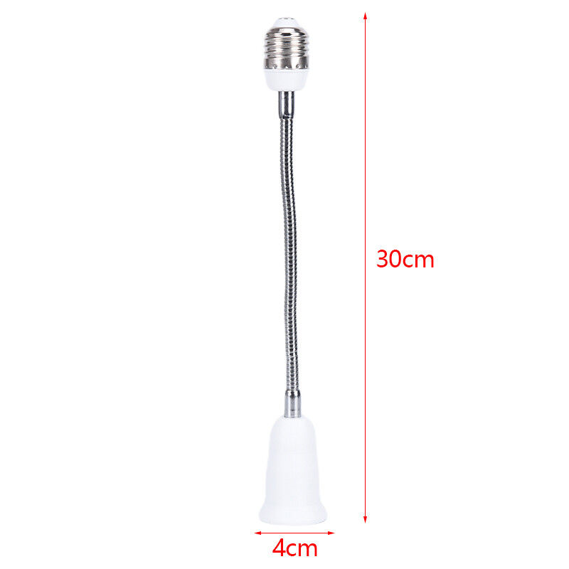 30cm Lamp Extender Flexible Extension Adapter E27 To E27 Light Bulb ...
