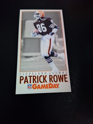 1992 FLEER GAMEDAY FOOTBALL ROOKIE CARD #480 PATRICK ROWE RC CLEVELAND ...