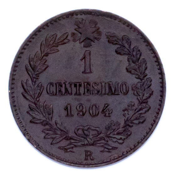 Lot of 2 Italian Coins 1900-R and 1904-R 1 Centesimo AU - UNC Condition ...