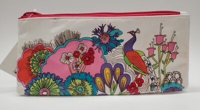 Paperchase Pencil Case, Travel, Makeup Bag, Cord Storage, Floral Peacock Design | eBay