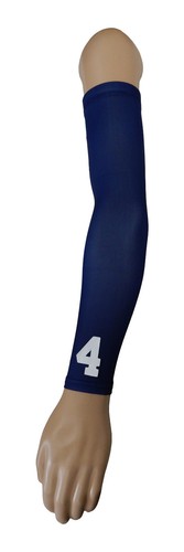 CUSTOM Number Letters Sports Navy Blue Arm Sleeve Basketball Football ...