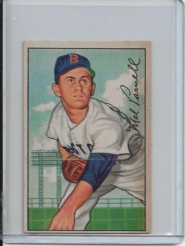 1952 Bowman Color Baseball Card Mel Parnell Pitcher Boston Red Sox EX ...
