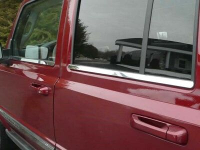 fit:2007-2017 Jeep Patriot 4Pc Window Sill Trim Overlay Stainless Steel ...