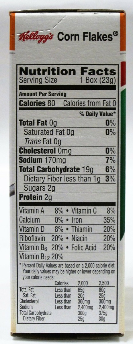 Kelloggs Corn Flakes Nutrition Facts