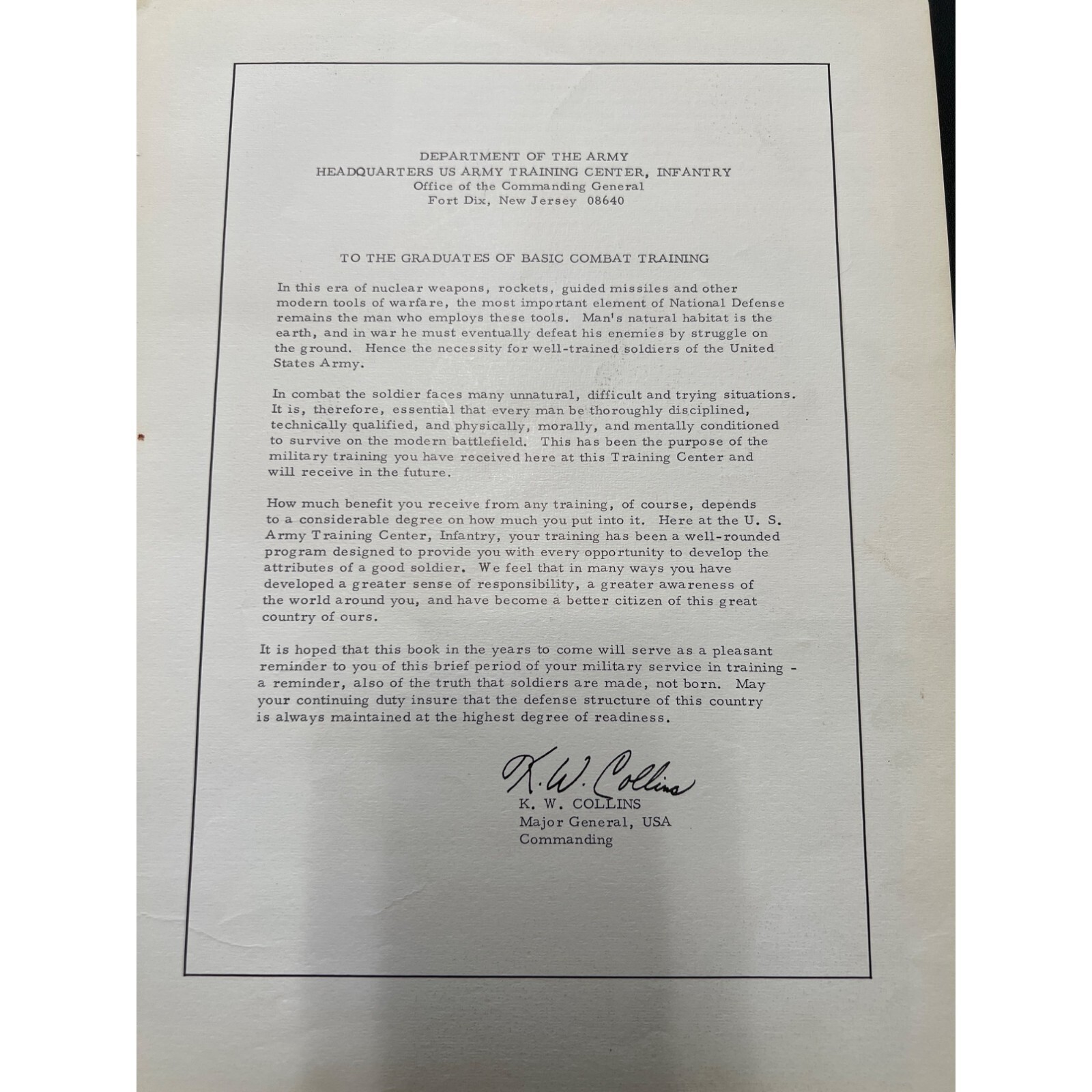 US 1st Army Basic Training Book Fort Dix NJ 1968 Vietnam Era | eBay