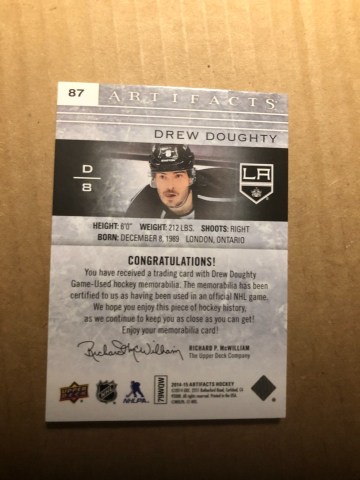 2014-15 Artifacts Jerseys Patch Spectrum #87 Drew Doughty 3/15 | eBay