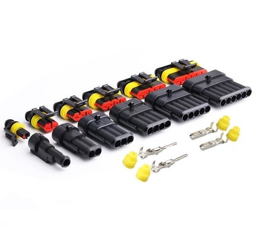 Female and Male Automotive Connector Super Seal AMP Plugs 1.5 Kit 1 2 3 ...