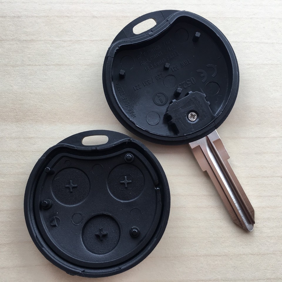 FOR Smart Car 3 Button Remote Key Fob Case City Roadster Fortwo Forfour ...
