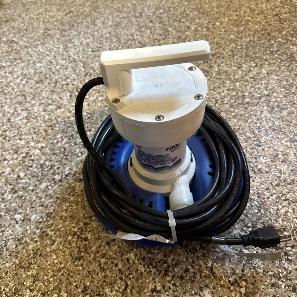 Rule Pool Cover Drain Pump M-2497 25' Power Cord Tested Works | eBay