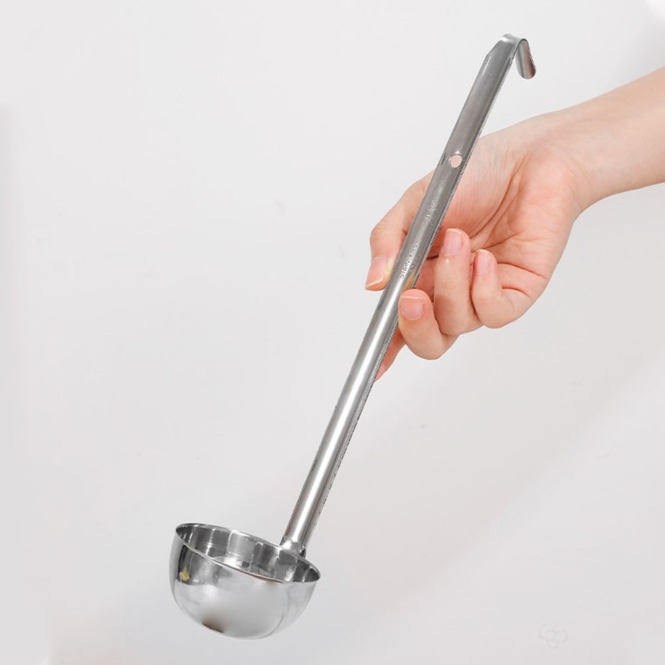 Soup Ladle with Long Handle Stainless Steel Ladle for Cooking and ...