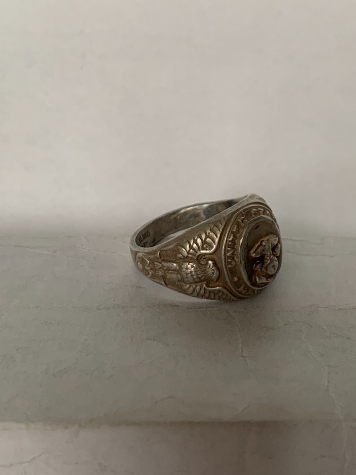 Vintage STERLING SILVER US MC ring s.- 10.75 250 | eBay