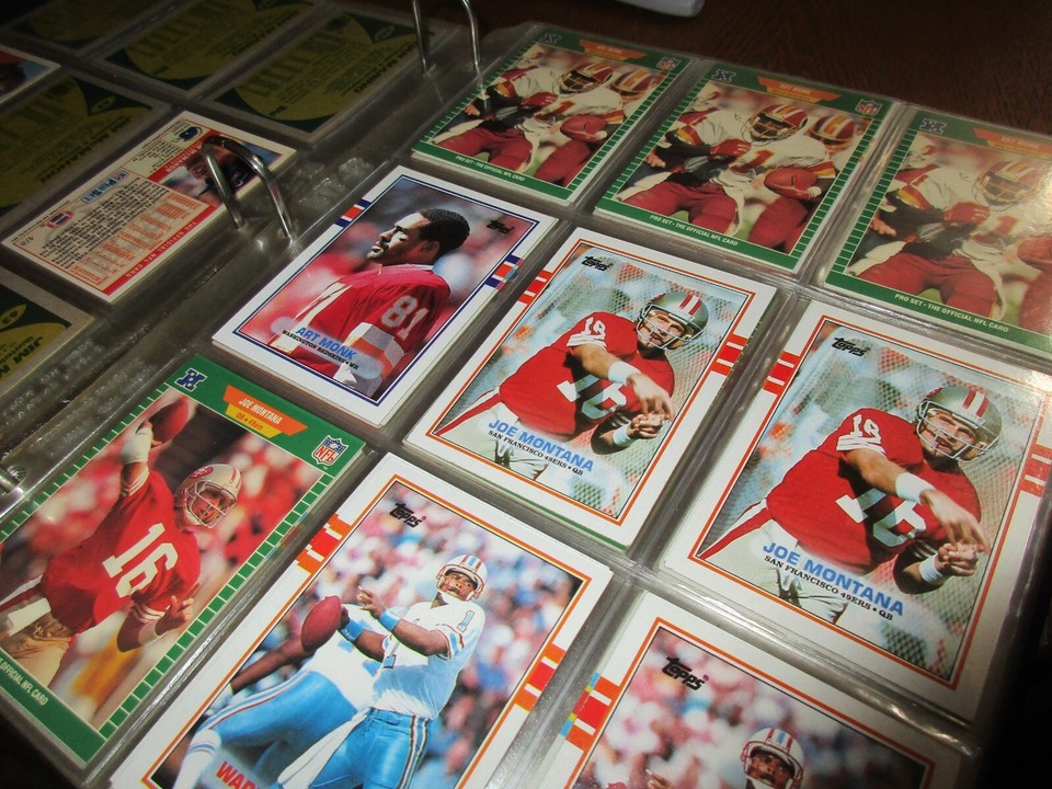 Vintage Baseball Album filled w/only Football Cards - 41 Sheets: 400 ...