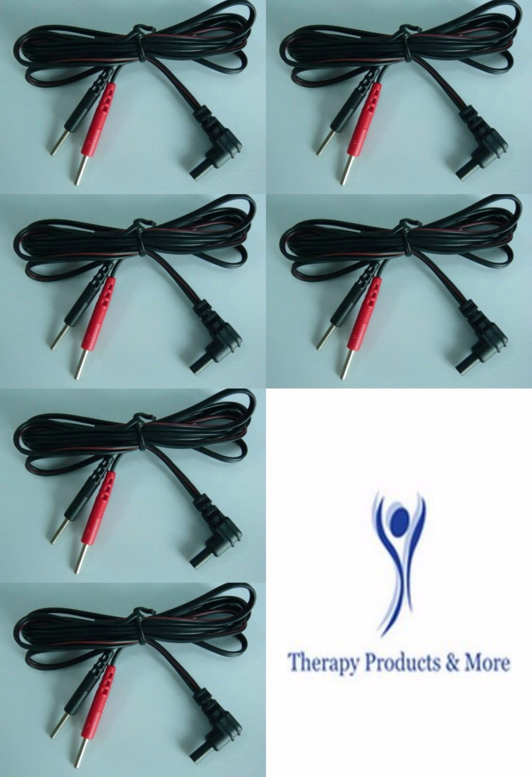 6 TENS Unit Lead Wires FOR INTENSITY 10 TENS 2500 3000 7000 iReliev ET ...