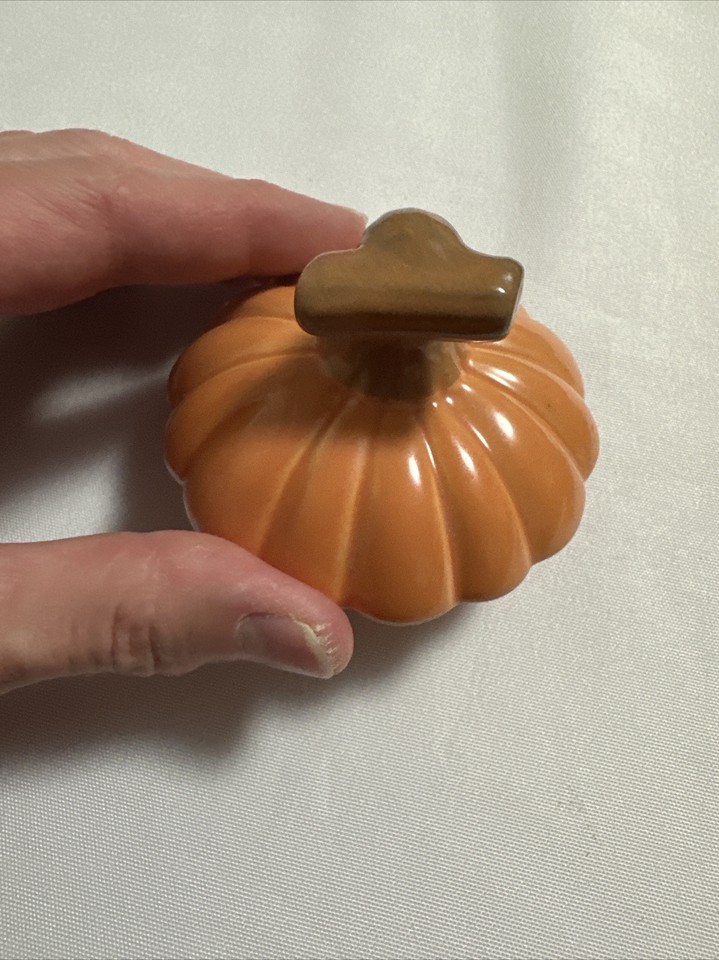 Hallmark Ceramic Pumpkin with fitted top 5 " x 4” - READ | eBay