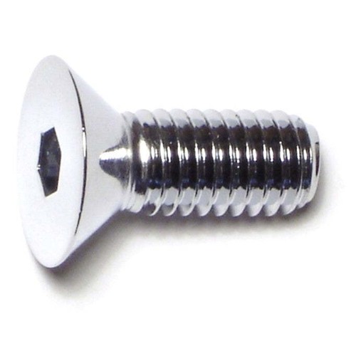 3/8"-16 x 1" Chrome Plated Grade 8 Steel Coarse Thread Flat Head Socket ...