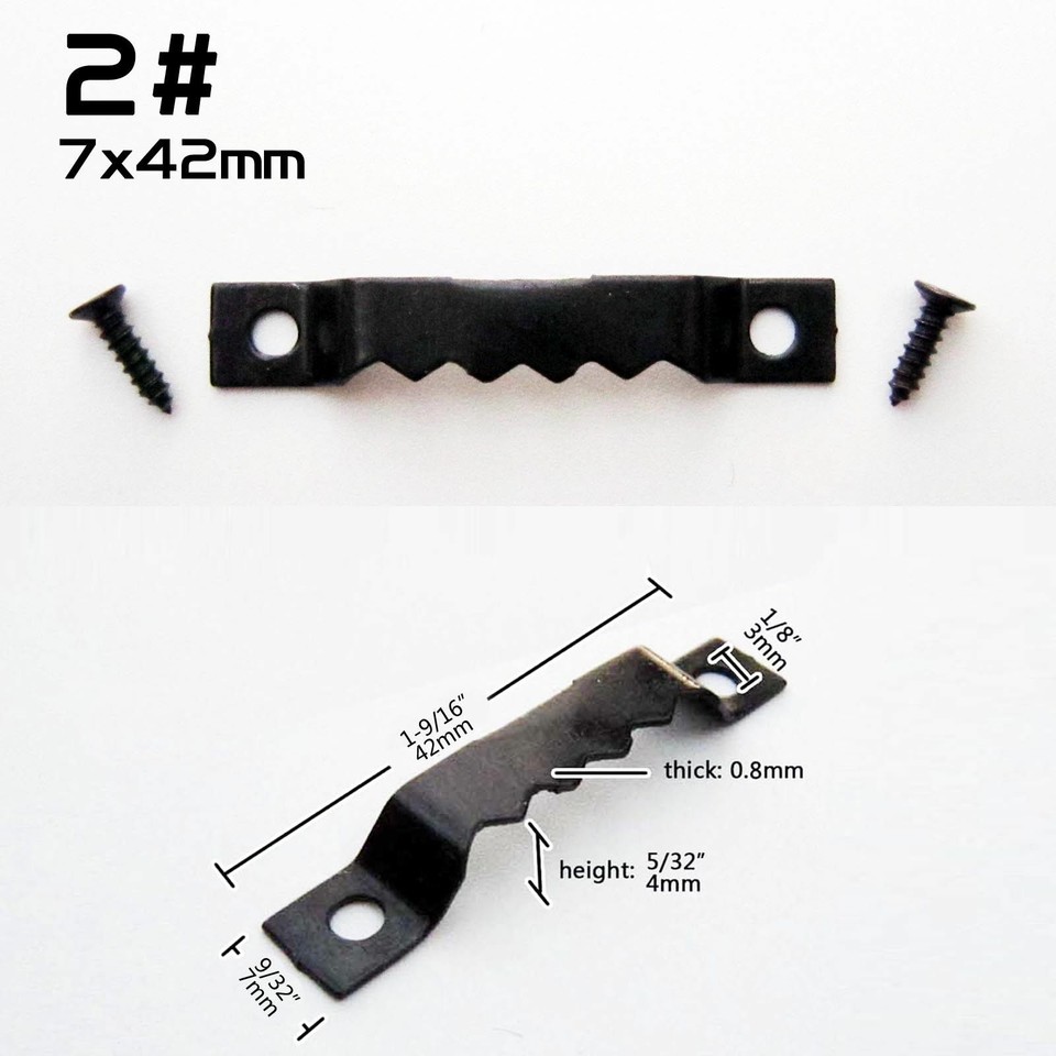 Picture Saw Tooth Hanger Iron With Screws 25pcs Canvas Frame Hook | eBay