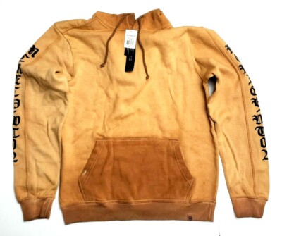 WT02 Men's Oil Washed Caramel Long Sleeve Pullover Hoodie Sweatshirt ...