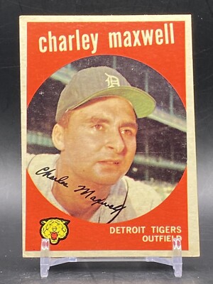 1959 Topps #481 Charlie Maxwell Detroit Tigers Vintage Baseball Trading ...