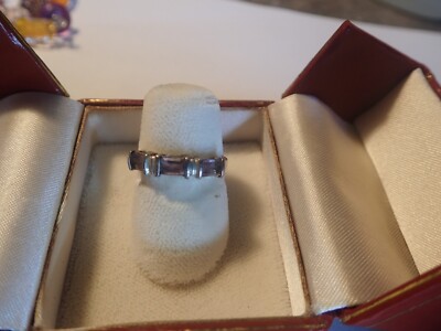 Vintage Avon RJ 925 Sterling Silver Amethyst Ring Size 6.5 | eBay