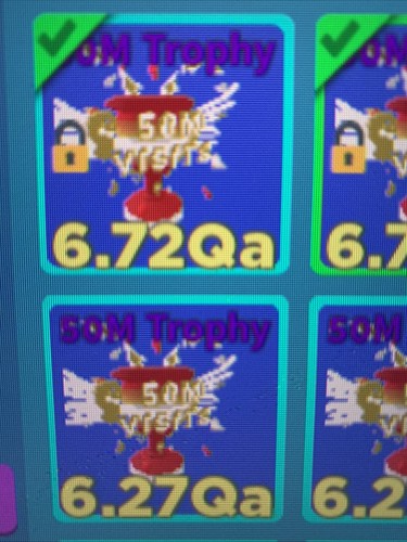 roblox clicker simulator rainbow 50m Trophy | eBay