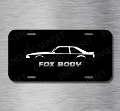 Fox Body Ford Mustang Muscle Car Classic Street License Plate Front ...