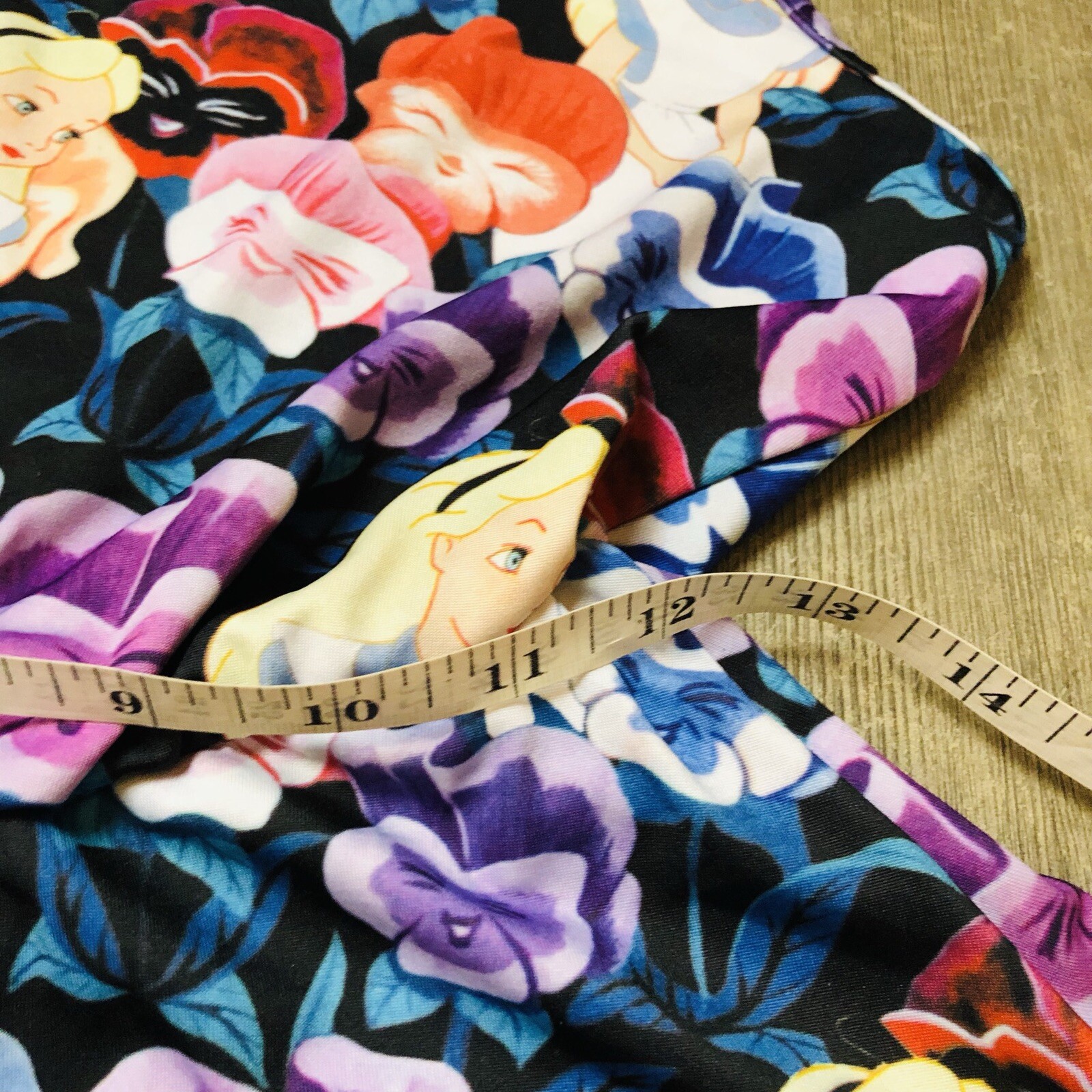 Disney Hot Topic Alice In Wonderland Floral Pansies Cosplay Skater ...
