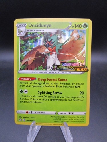 Pokemon TCG Decidueye SWSH035 Darkness Ablaze Black Star Promo - Legendsonmain | eBay