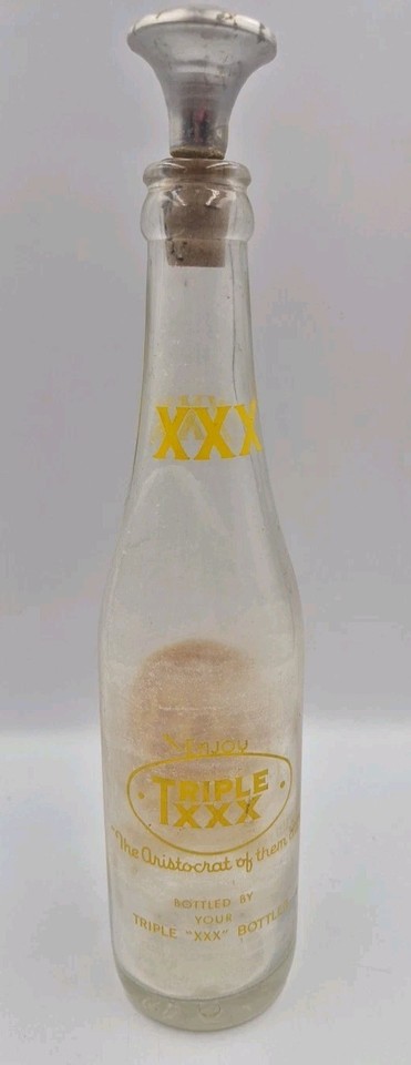 Vintage Triple XXX Soda Glass Bottle 10 oz Makes Thirst a Joy ...