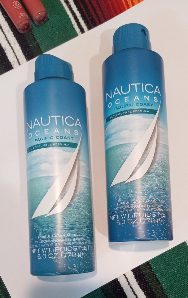 Lot of (2) NAUTICA OCEANS Deodorizing Body Spray CHOOSE Scent 6oz New ...