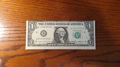 1985 One Dollar Federal Reserve FAULTY ALIGNMENT ERROR NOTE NEW YORK $1 ...