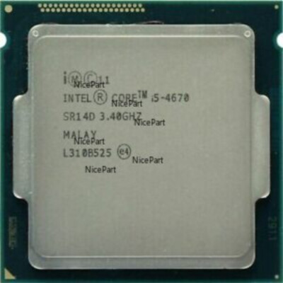 compatibility Intel Core i5-4670 CPU Quad-Core 3.4GHz 6M 84W SR14D LGA ...