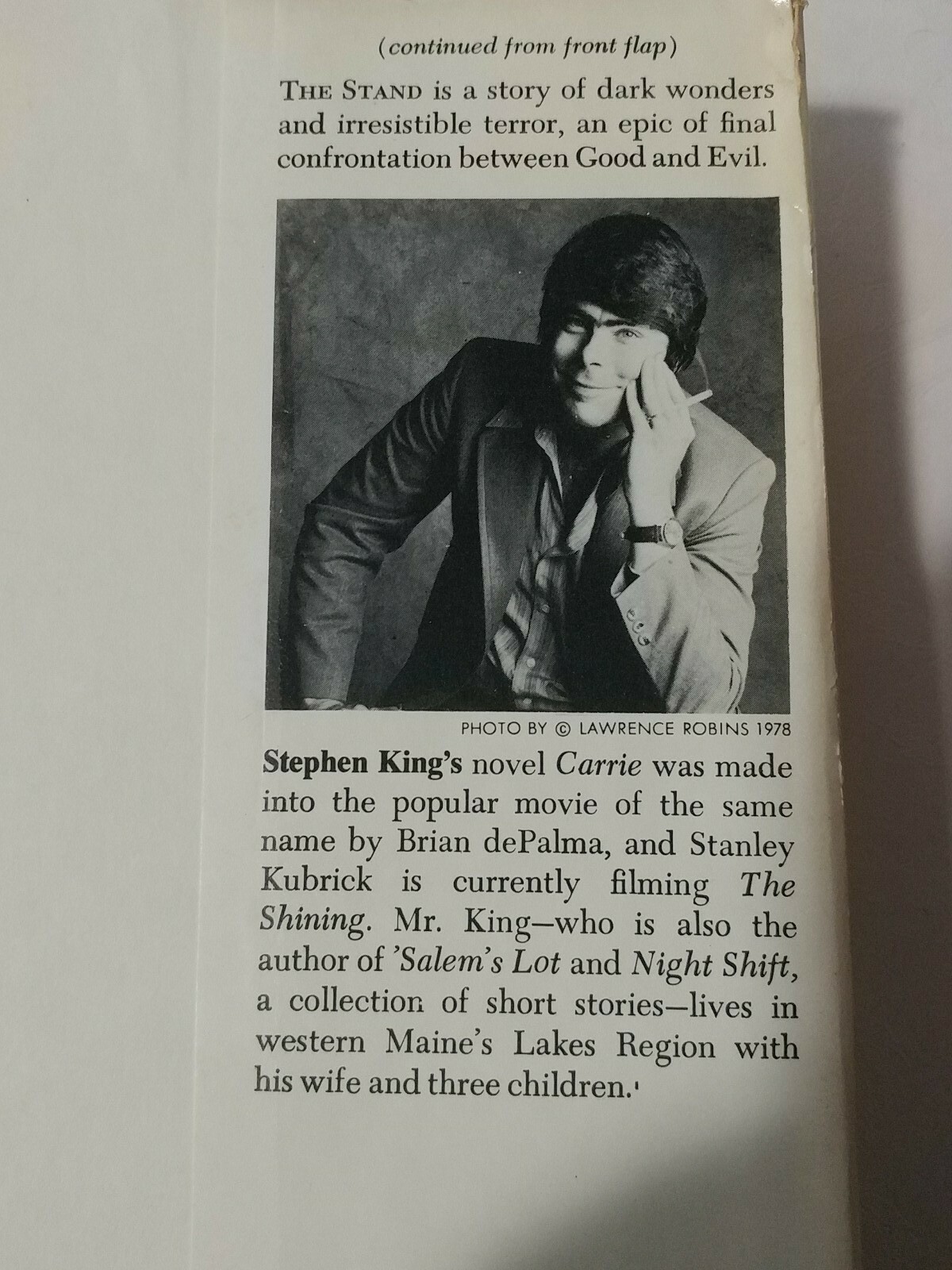 Carrie Stephen King 1978