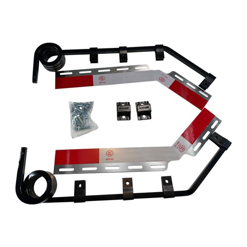 3 Coil Angled Fender Spring Mudflaps Hanger w/Reflector Kit Pair For ...