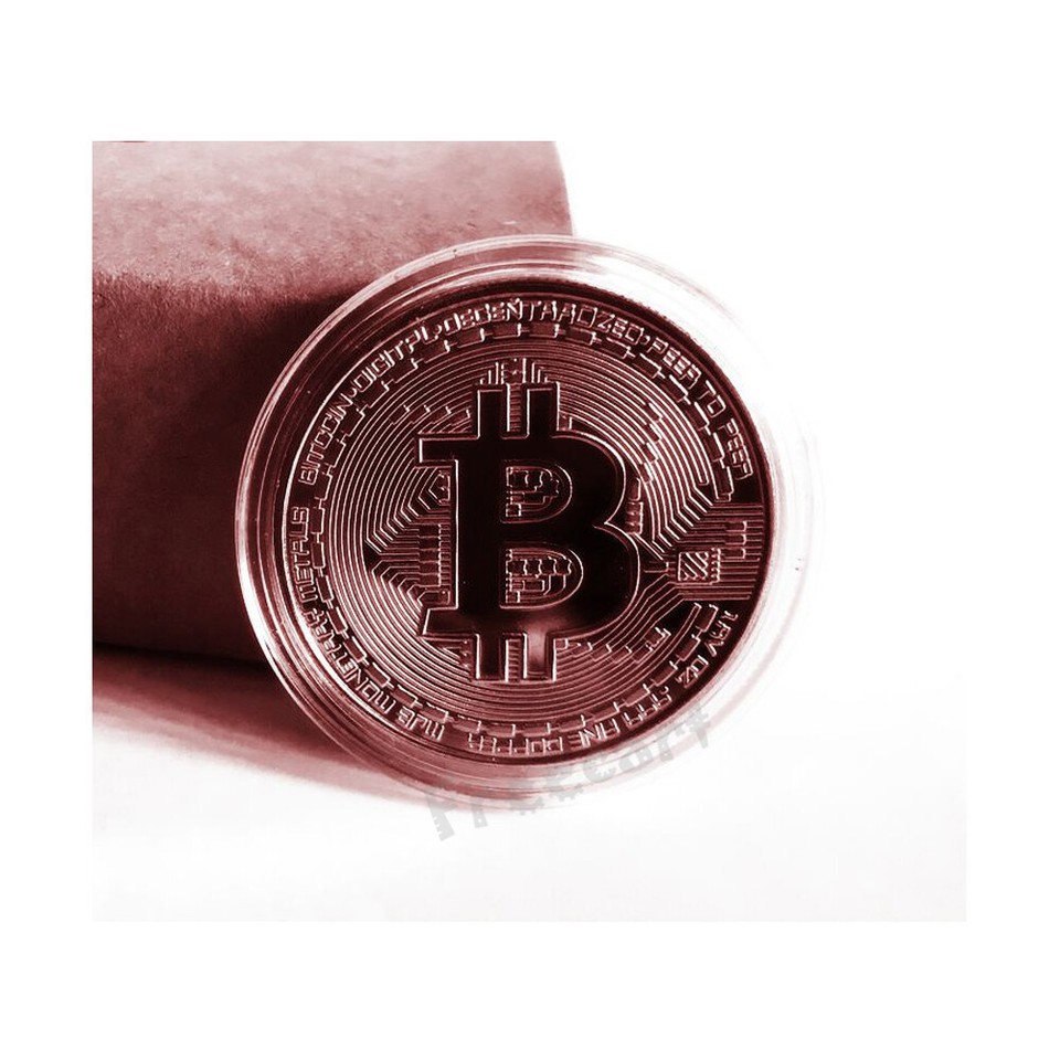 Rose Gold Physical Bitcoin Commemorative Coin Gold Plated Collection ...