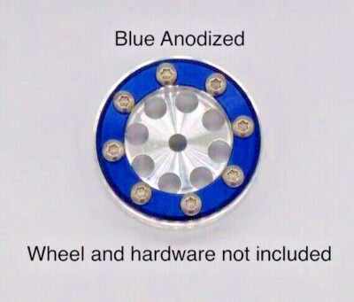 Kinetic Beadlock Rings 4 ea. Blue anodized aluminum 1:24th scale ...