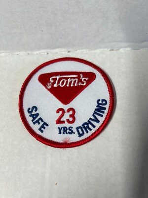 Vintage Tom's Peanuts Cloth Patch Safe 23 YRS. Driving | eBay