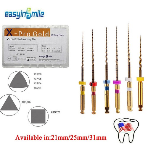 Dental Endo X-Pro Gold Taper NITI Rotary Files Endodontic Root Canal ...